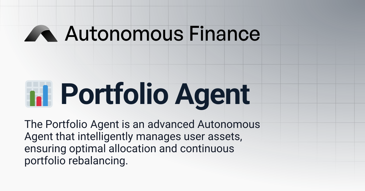 📊 Portfolio Agent | Autonomous Finance